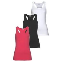 Tanktop Eastwind, Damen, Gr. 48/50, bunt (schwarz, koralle, wei&szlig;), Obermaterial: 95% Baumwolle, 5% Elasthan, Basic, figurumspielend h&uuml;ftlang, Tops Tanktop, H&uuml;ftlanger Schnitt im 3er-Pack