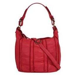 Shopper Samantha Look, Damen, Gr. B/H/T: 35cm x 27cm x 20cm onesize, rot, Leder, leicht gl&auml;nzend, unifarben, Taschen Shopper, echt Leder, Made in Italy