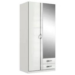 Kleiderschrank wimex "Tromo", wei&szlig; (wei&szlig;, hochglanz wei&szlig;), B:90cm H:197cm T:58cm, Schr&auml;nke, Kleiderschrank
