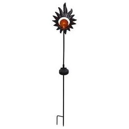 N&auml;ve LED Gartenleuchte N&Auml;VE "Sonne", braun (kupferfarben), B:18,5cm H:93,5cm, Leuchten, LED Gartenleuchte, Ein- /Ausschalter, Kupfer, Gesamth&ouml;he: 93,5cm, Mtaerial: Metall/Glas