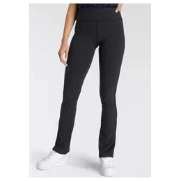 Leggings FAYN SPORTS, Damen, Gr. 44, N-Gr, schwarz, Jersey, Obermaterial: 80% Polyester, 20% Elasthan, bootcut fit lang, Hosen Leggings, aus Funktionsmaterial