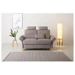 2-Sitzer Home Affaire "Westerland", braun (latte), B:166cm H:90cm T:89cm, 100% Polyester, Sofas, Federkern-Polsterung. wahlweise mit Armlehnfunktion