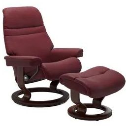 Relaxsessel stressless "Sunrise", rot (bordeaux batick), B:79cm H:103cm T:73cm, Leder BATICK: BATICK ist ein leicht korrigiertes, durchgef&auml;rbtes und genarbtes M&ouml;belleder, bei dem die meisten Unebenheiten und Spuren in der Regel entfernt wurden.;Leder PALOMA: PALOMA ist ein durchgef&auml;rbtes Semianilin-M&ouml;belleder mit nat&uuml;rlicher Narbung.;ROHLEDER Stoff Q2 FARON: Ein fester zuverl&auml;ssiger Boucl&eacute; mit ein