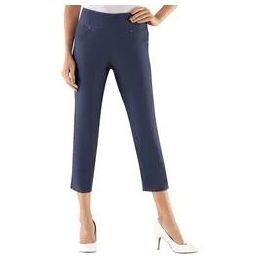 Stretch-Hose Casual Looks, Damen, Gr. 19, Kurzgr&ouml;&szlig;en, blau (marine), 72% Viskose, 25% Polyamid, 3% Elasthan, unifarben, 7/8-L&auml;nge, Hosen