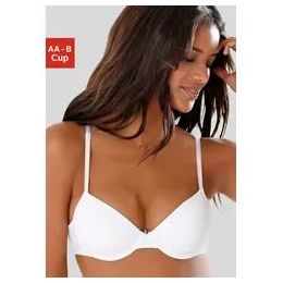 Push-up-BH Lascana "perfect basic", Damen, Gr. 70, Cup B, wei&szlig;, Microtouch, Obermaterial: 85% Polyamid (TACTEL), 15% Elasthan (LYCRA), Basic, BHs Push-up-BH, mit B&uuml;gel und herausnehmbaren Vollschalen