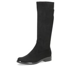 Schlupfstiefel Caprice, Damen, Gr. 37,5, XS-Schaft, schwarz, Textil, unifarben, Schuhe Schlupfstiefel, Blockabsatz, Langschaftstiefel in klassischer Linie, XS Schaft