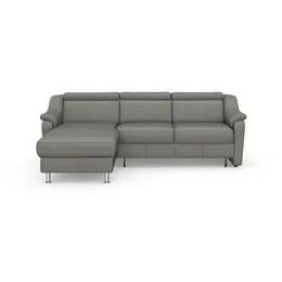 Sit & More Ecksofa SIT & MORE "Freetown L-Form", grau (anthrazit), B:257cm H:84cm T:166cm, Sofas, Ecksofa, inklusive Kopfteilverstellung und komfortablem Federkern