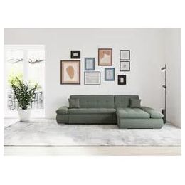 Ecksofa DOMO collection "Moric, L-Form, XXL-Sofa - Breite 300cm, viel Platz, auch in Cord", gr&uuml;n (dunkelgr&uuml;n), B:300cm H:80cm T:172cm, Kunstleder SOFTLUX / Struktur (90% Polyester/ 10% Polyacryl);Microfaser PRIMABELLE (100% Polyester)/ Struktur (90% Polyester/ 10% Polyacryl), Sofas, Ecksofa, wahlweise mit Bettfunktion und Armteilverstellung, dunkelgr&uuml;n, Topseller