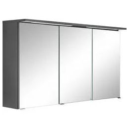 Spiegelschrank Welltime "Linares", grau (graphit), B:120cm H:66cm T:20cm, Holzwerkstoff, Schr&auml;nke, Spiegelschrank