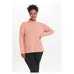 Funktionsshirt Q BY ENDURANCE "Fermier", Damen, Gr. 52, rosa (koralle), 88% Polyester, 12% Elasthan, unifarben, normal, Shirts Langarmshirt, aus atmungsaktivem 4-Wege-Stretch