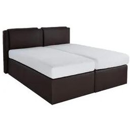 Boxspringbett, braun, Liegefl&auml;che B/L: 160cm x 200cm, H2, 7-Zonen-Kaltschaummatratze, Bonnell- Federkernmatratze: Bezug obere Matratze: 80% Baumwolle, 20% Polyester;7-Zonen-Kaltschaummatratze: Bezug obere Matratze: 80% Baumwolle, 20% Polyester;5-Zonen-Tonnen-Taschenfederkernmatratze: Bezug obere Matratze: 100% Polyester., Westfalia Schlafkomfort, Komplettbetten, Boxspringbett