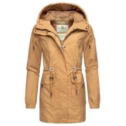 Outdoorjacke Navahoo "Neophee", Gr. S (36), braun, Obermaterial: 100% Polyester. Futter: 100% Polyester. &Auml;rmelfutter: 100% Polyester, Basic, figurumspielend Po-bedeckend, hoch geschlossener Ausschnitt, &Auml;rmel ohne &Auml;rmelschlitz elastischer Bund mit innenliegendem Gummizug, Jacken Outdoorjacke, Damen &Uuml;bergangs Parka mit Kapuze