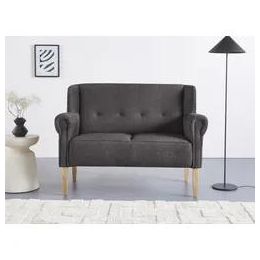 K&uuml;chensofa Home Affaire "Moro", schwarz (asche), B:142cm H:99cm T:73cm, Microfaser in Antiklederoptik (100% Polyester), Sofas, in verschiedenen Stoffen und Farben