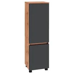 Midischrank Welltime "Lucca", grau (eichefarben, graphit), B:40cm H:135cm T:35cm, Schr&auml;nke, Midischrank
