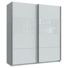 Schwebet&uuml;renschrank wimex "Bramfeld TOPSELLER Kleiderschrank", wei&szlig; (wei&szlig;, absetzung wei&szlig;glas), B:180cm H:198cm T:64cm, Schr&auml;nke, Schwebet&uuml;renschrank, mit Glaselementen und zus&auml;tzlichen Einlegeb&ouml;den