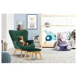 Sessel Home Affaire "Duca Mini", gr&uuml;n (dunkelgr&uuml;n), B:58cm H:67cm T:68cm, Sessel, Sessel, in kleiner Ausf&uuml;hrung f&uuml;r Kinder