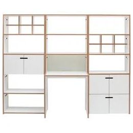 B&uuml;rom&ouml;bel-Set Tojo "schreib & hochstapler Wand-Set", wei&szlig;, H:180,5cm T:50cm, Arbeitsm&ouml;bel-Sets, B&uuml;rom&ouml;bel-Set, in zwei Farben, mit integriertem Arbeitsplatz, Breite/H&ouml;he228/180,5 cm