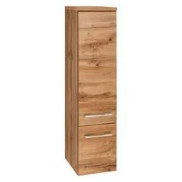Midischrank Welltime "Davos", braun (eichefarben, eichefarben), B:30cm H:130cm T:35cm, Schr&auml;nke, Midischrank
