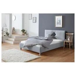 Polsterbett, grau, B:150cm H:98cm L:210cm, Bezug Bett: 100% Polyester;Bonnell-Federkernmatratze: 51% Polypropylen, 39% Polyester, 10% Baumwolle;Kaltschaummatratze: 100% Polyester, Bezug abnehm- und waschbar bis 60C, Westfalia Schlafkomfort, Betten, Polsterbett