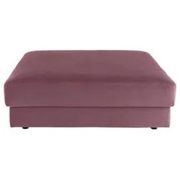 Sofa-Mittelelement Home Affaire "Bloomfield Mega Hocker in 2 Gr&ouml;&szlig;en", rosa (altrosa), B:128cm H:43cm T:133cm, 100% Polyester, Polsterelemente, Sofa-Element, passende Erweiterung zur Serie "Bloomfield", als Mittelelement passend