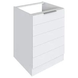 Sp&uuml;lenschrank KOCHSTATION "KS-Luhe", wei&szlig; (wei&szlig; matt, wei&szlig;), B:60cm H:82cm T:60cm, MDF, Schr&auml;nke, Sp&uuml;lenschrank, 60 cm breit
