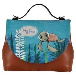 Henkeltasche DOGO "Handy Umh&auml;ngetasche Caretta Schultertasche", Damen, Gr. B/H/T: 24cm x 12cm onesize, braun, Taschen, Handgefertigt