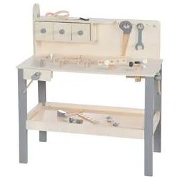 Spielwerkbank Roba "f&uuml;r Kinder", beige (natur, grau), Rollenspielzeug, JungenB:73cm H:86cm T:41cm, Holz, B:73cm H:86cm T:41cm