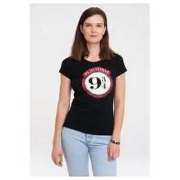 T-Shirt logoshirt "Harry Potter - Platform 9 3/4", Damen, Gr. L, schwarz, 100% Baumwolle, bedruckt, normal, Rundhals, Shirts T-Shirt, mit lizenziertem Design