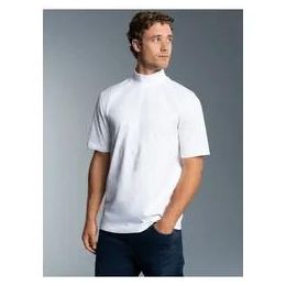 T-Shirt TRIGEMA "TRIGEMA T-Shirt mit Stehkragen", Herren, Gr. L, wei&szlig;, 100% Baumwolle, Basic, Shirts T-Shirt