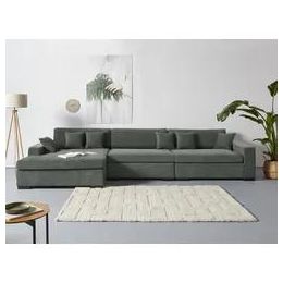 Sofa-Eckelement Home Affaire "Skara XXL L-Form", grau, B:400cm H:86cm T:190cm, 100% Polyester, Polsterelemente, Lounge-Sofa XXL mit Federkern-Polsterung, in vielen Bezugsvarianten