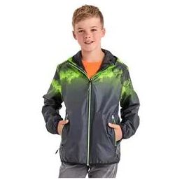 Outdoorjacke Killtec "Lyse BYS JCKT B", Jungen, Gr. 176, gr&uuml;n (neongr&uuml;n), Obermaterial: 100% Polyester;Futter: 100% Polyester, Jacken Outdoorjacke, Leichte, wasserdichte Kinderjacke, klein verpackbar, cooles Muster