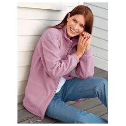 Fleecejacke Casual Looks, Damen, Gr. 18, rosa (ros&eacute;), 100% Polyester, unifarben, l&auml;ssig geschnitten, Jacken Fleecejacke