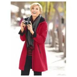 Softshelljacke Casual Looks, Damen, Gr. 44, rot, 94% Polyester, 6% Elasthan, unifarben, figurumspielend, Jacken Softshelljacke