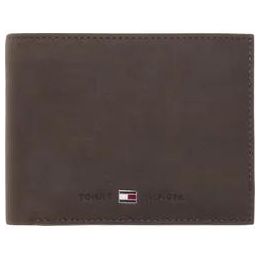 Geldb&ouml;rse Tommy Hilfiger "JOHNSON CC FLAP AND COIN POCKET", Damen, braun (dunkelbraun), Leder, Basic, Kleinlederwaren, aus hochwertigem Leder