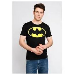T-Shirt logoshirt "DC - Batman Logo", Herren, Gr. M, schwarz, 100% Baumwolle, bedruckt, normal, Rundhals, Shirts T-Shirt, mit Batman-Logo