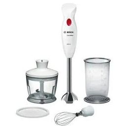Bosch Stabmixer "CleverMixx MSM24500, Edelst. Mixfu&szlig;, Zerkleinerer, Schneebesen, wei&szlig;", rot (wei&szlig;, deep rot), H:37,5cm, Mixer, 4 Klingen, Mixbecher, Made in Europe
