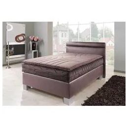 Boxspringbett, braun, Liegefl&auml;che B/L: 100cm x 200cm, kein H&auml;rtegrad, 7-Zonen-Kaltschaummatratze, Bezug der Obermatratze: 100% Polyester, Polyesterwatte aus 100% Polyester und Vlies aus 100% Polyester., Westfalia Schlafkomfort, Komplettbetten, Boxspringbett