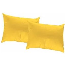 Dekokissen WIRTH "SUNBONE" Gr. 1, gelb (gelb, gemustert unifarben), B:40cm L:40cm, Polyester, Dekokissen_Sitzkissen_Kissenh&uuml;llen, Kissenh&uuml;lle ohne F&uuml;llung, 2 St&uuml;ck
