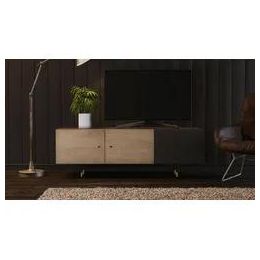 TV-Board WOODMAN "Jugend TV-Kommode", schwarz (eichefarben, schwarz), B:150cm H:50cm T:47cm, Sideboards, TV-Board, mit Soft Close Funktion, Breite 150 cm, FSC