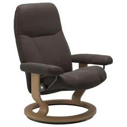 Relaxsessel stressless "Consul", braun (braun batick), B:72cm H:94cm T:70cm, Leder BATICK: BATICK ist ein leicht korrigiertes, durchgef&auml;rbtes und genarbtes M&ouml;belleder, bei dem die meisten Unebenheiten und Spuren in der Regel entfernt wurden.;Leder PALOMA: PALOMA ist ein durchgef&auml;rbtes Semianilin-M&ouml;belleder mit nat&uuml;rlicher Narbung.;ROHLEDER Stoff Q2 FARON: Ein fester zuverl&auml;ssiger Boucl&eacute; mit einem 
