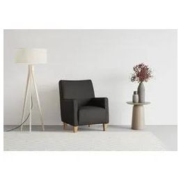 Sit & More Sessel SIT & MORE "Bosse", grau (anthrazit), B:74cm H:93cm T:81cm, Sessel, Sessel, mit Federkern