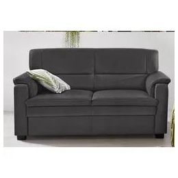 Sit & More 2-Sitzer SIT & MORE "Pisa", grau (anthrazit), B:133cm H:89cm T:90cm, Luxus-Microfaser (90% Polyester, 10% Polyamid);Struktur (100% Polyester);Luxus-Microfaser ALTARA NUBUCK (100% Polyester), Sofas, mit Federkern