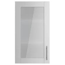 Glash&auml;ngeschrank KOCHSTATION "KS-Ahus", grau (hellgrau matt, hellgrau), B:50cm H:89,6cm T:34,9cm, Schr&auml;nke, Glash&auml;ngeschrank, Breite 50 cm