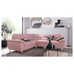 Sit & More Ecksofa SIT & MORE "Sorano L-Form", rosa (altrosa), B:249cm H:88cm T:229cm, Sofas, Ecksofa, wahlweise mit Bett- und Relaxfunktion, inkl. Bettkasten