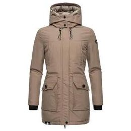 Winterjacke Navahoo "Blizzardstorm", Damen, Gr. L (40), grau, Oberstoff: 70% Baumwolle, 30% Nylon. Futter: 100% Polyester. Wattierung: 100% Polyester. &Auml;rmelfutter: 100% Polyester, figurbetont Po-bedeckend, hoch geschlossener Ausschnitt, &Auml;rmel ohne &Auml;rmelschlitz Rippstrickb&uuml;ndchen, Jacken Winterjacke, Warm gef&uuml;tterter Wintermantel mit Kapuze