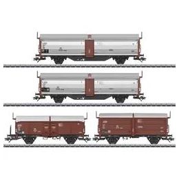 M&auml;rklin G&uuml;terwagen M&Auml;RKLIN "Schiebedach-/Schiebewandwagen-Set Tbes-t-66 - 47301", braun (braun, grau), Modelleisenbahn-Fahrzeuge, Kinder, Kunststoff, Metall, Made in Europe