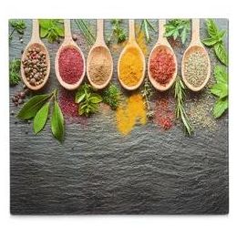 Herd-Abdeckplatte zeller PRESENT "SPICES", bunt, B:56cm L:50cm, Herdabdeckplatten, aus ESG-Sicherheitsglas hergestellt