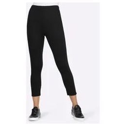 Leggings Heine, Damen, Gr. 42, Normalgr&ouml;&szlig;en, schwarz, 70% Viskose, 25% Polyamid, 5% Elasthan, unifarben, 7/8-L&auml;nge, Hosen Leggings