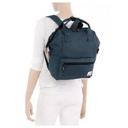 Cityrucksack Kangaroos, Gr. B/H/T: 24cm x 31cm x 20cm, blau (dunkelblau), Nylon, unifarben, Rucks&auml;cke Cityrucksack, Freizeitrucksack Arbeitsrucksack Schulrucksack