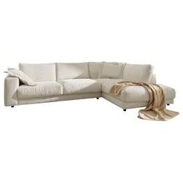 Ecksofa Home Affaire "Enisa XXL B/T/H: 325/224/85 cm L-Form", wei&szlig;, B:325cm, Cord (88% Polyester / 12% Polyacryl), Sofas, Ecksofa, Kuschelig, gem&uuml;tlich, in 5 Farben, Bezug in Cord, mit 2 Zierkissen